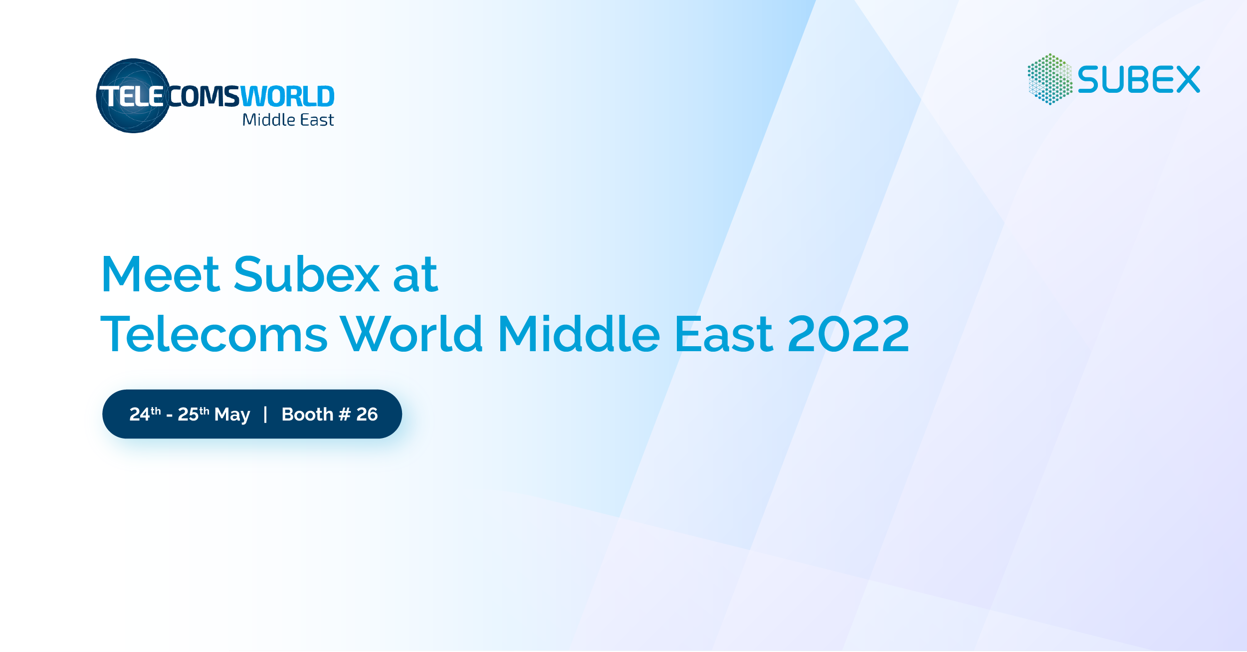 Meet Subex at Telecoms World Middle East 2022