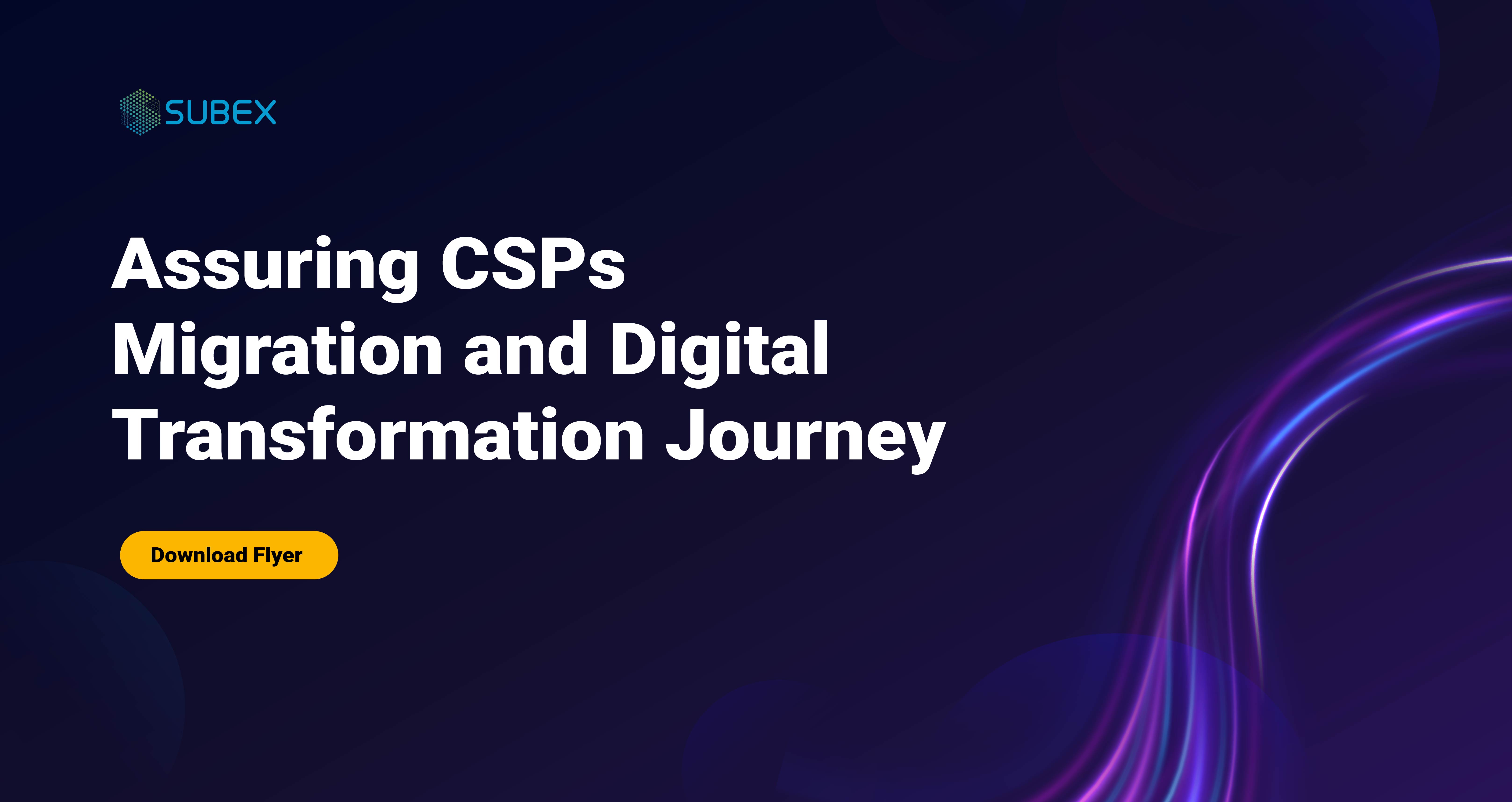 Assuring CSPs Migration and Digital Transformation Journey